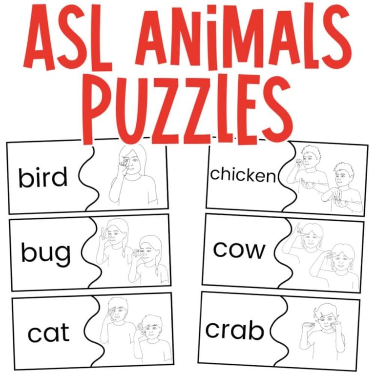 11 Sign Language Activities for Kids (Free PDFs)