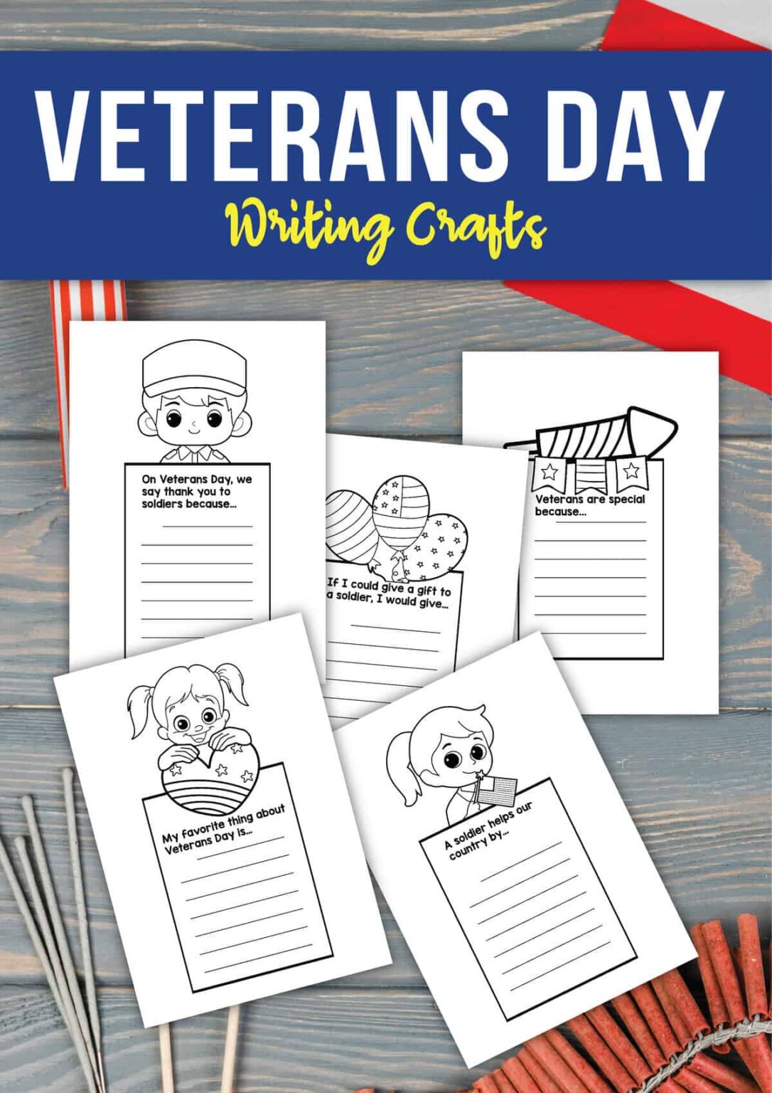 Free Veterans Day Writing Prompts (8 PDFs)