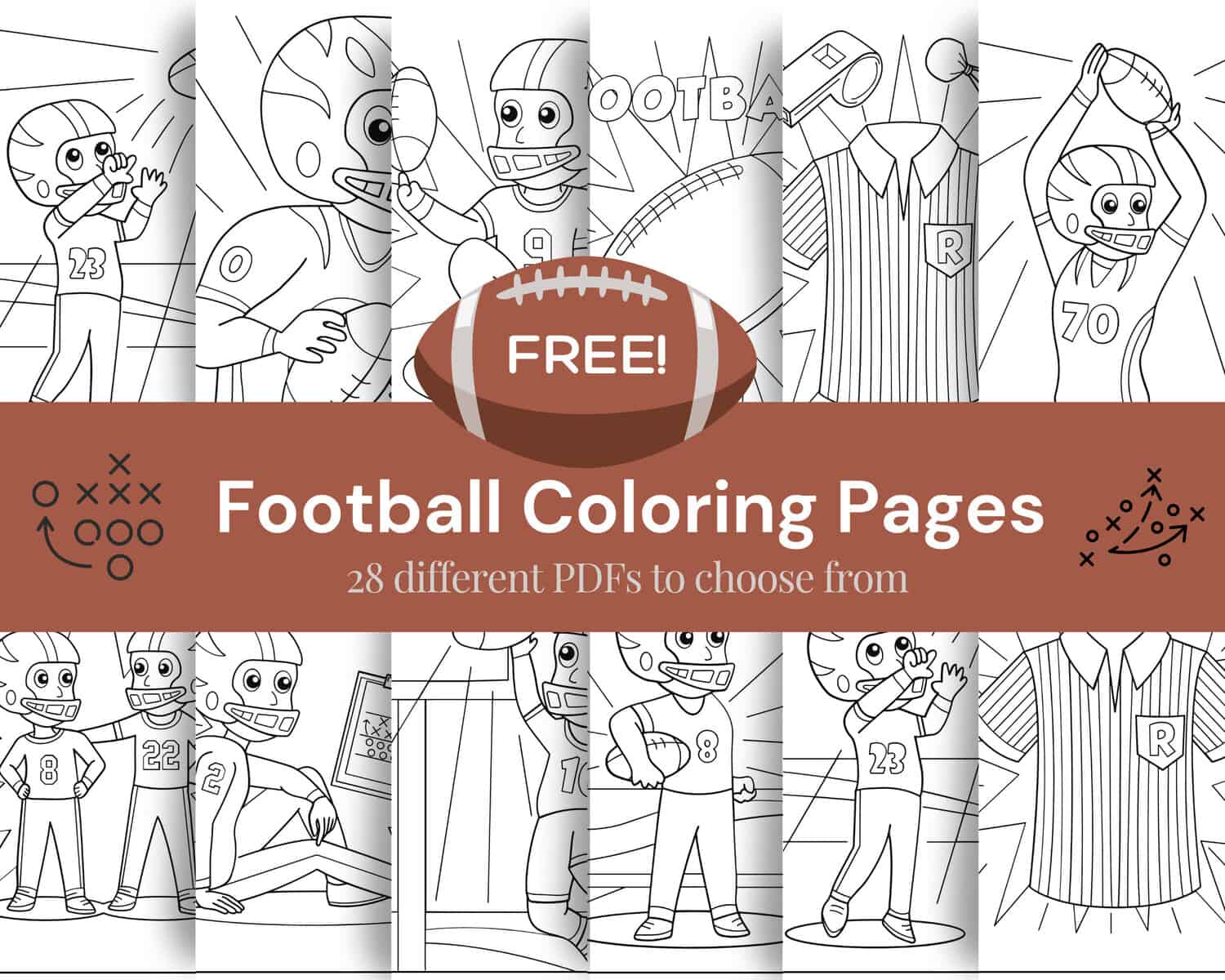 Free Printable Football Coloring Pages (28 PDFs)