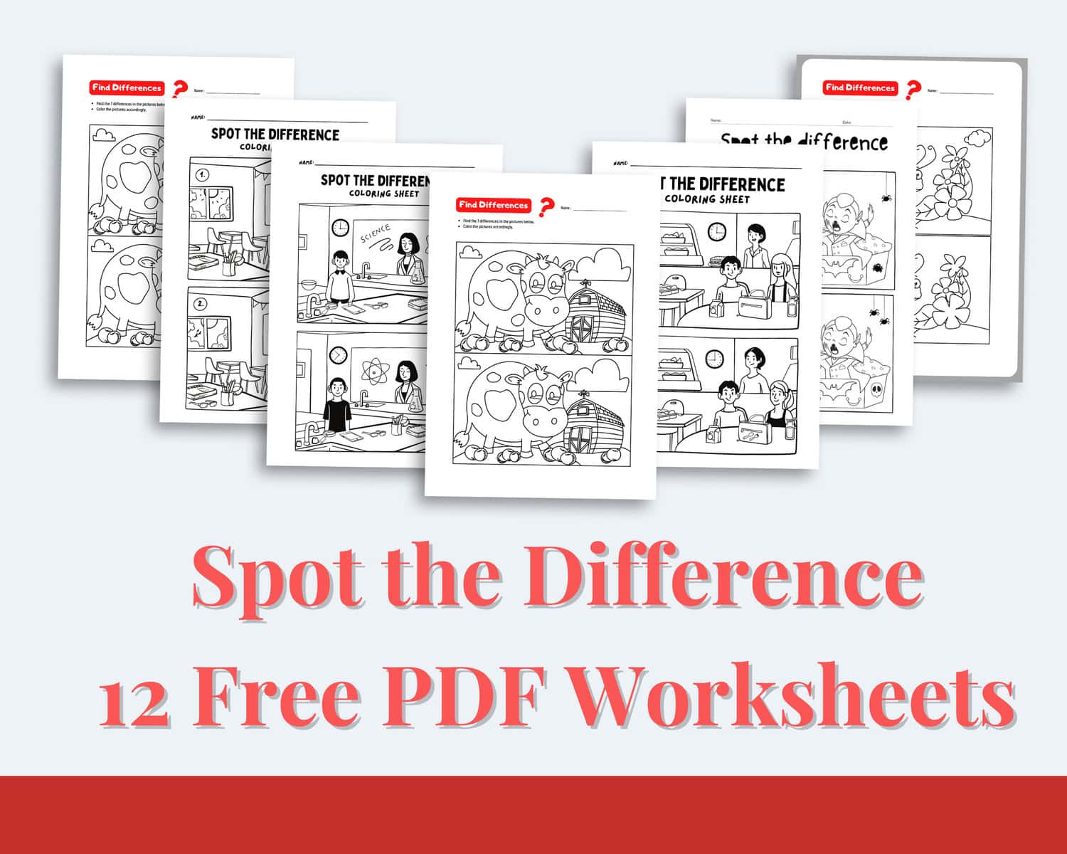 Find The Difference Worksheet Free Printable Pdf For Children