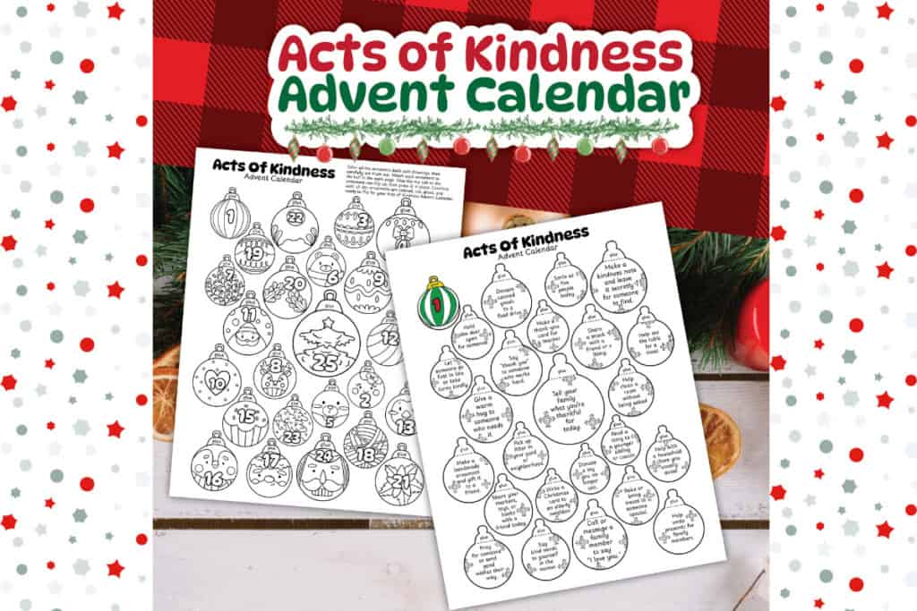 Kindness Advent Calendar: A Free Daily Random Acts Of Kindness Activity ...