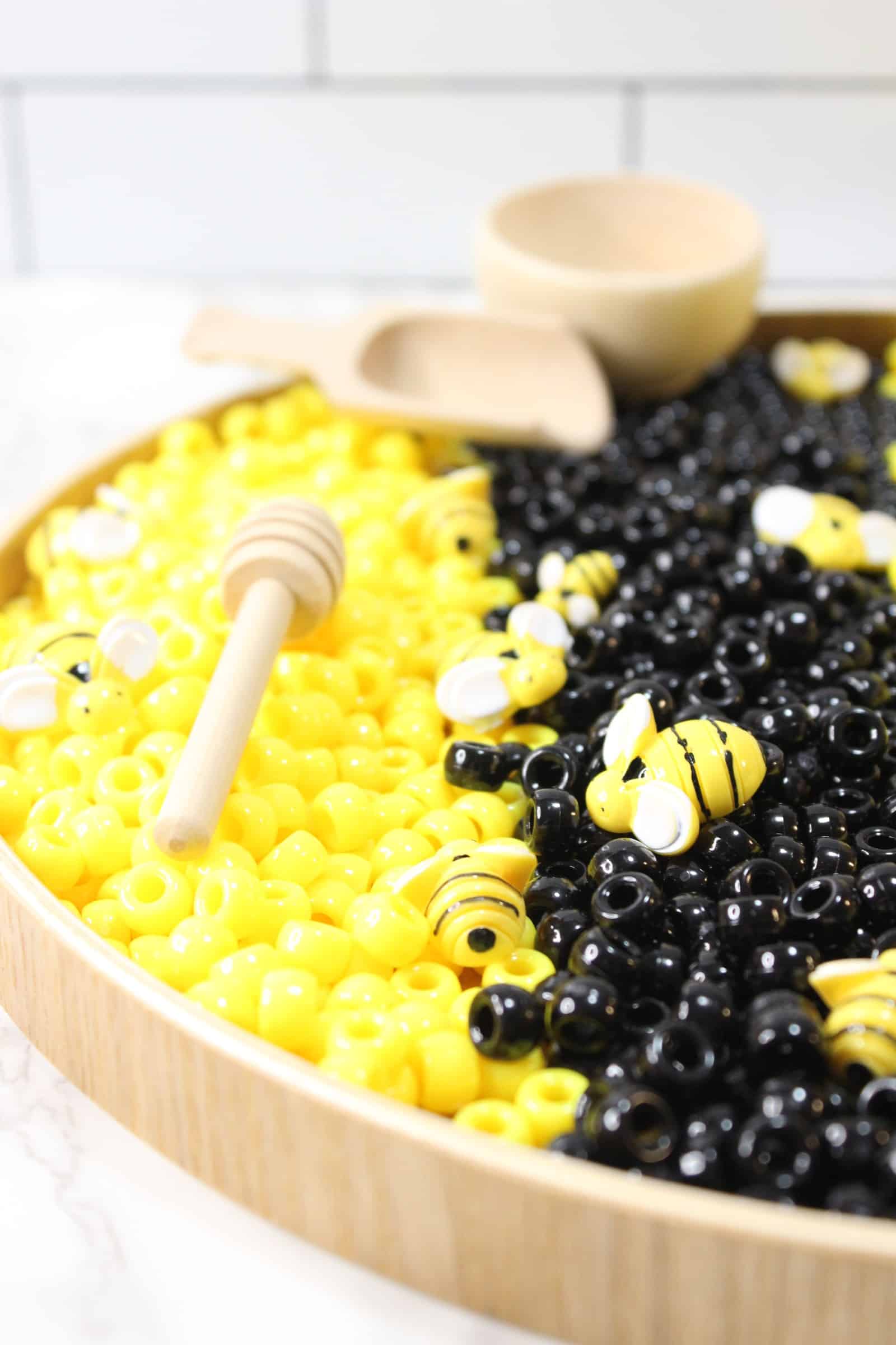 How to Make a Bee Sensory Bin (super easy!)