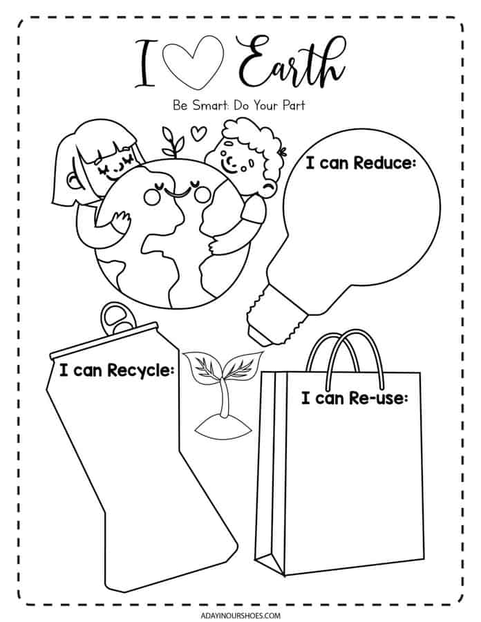 8 Free Recycling Worksheets for Kids (PDFs)