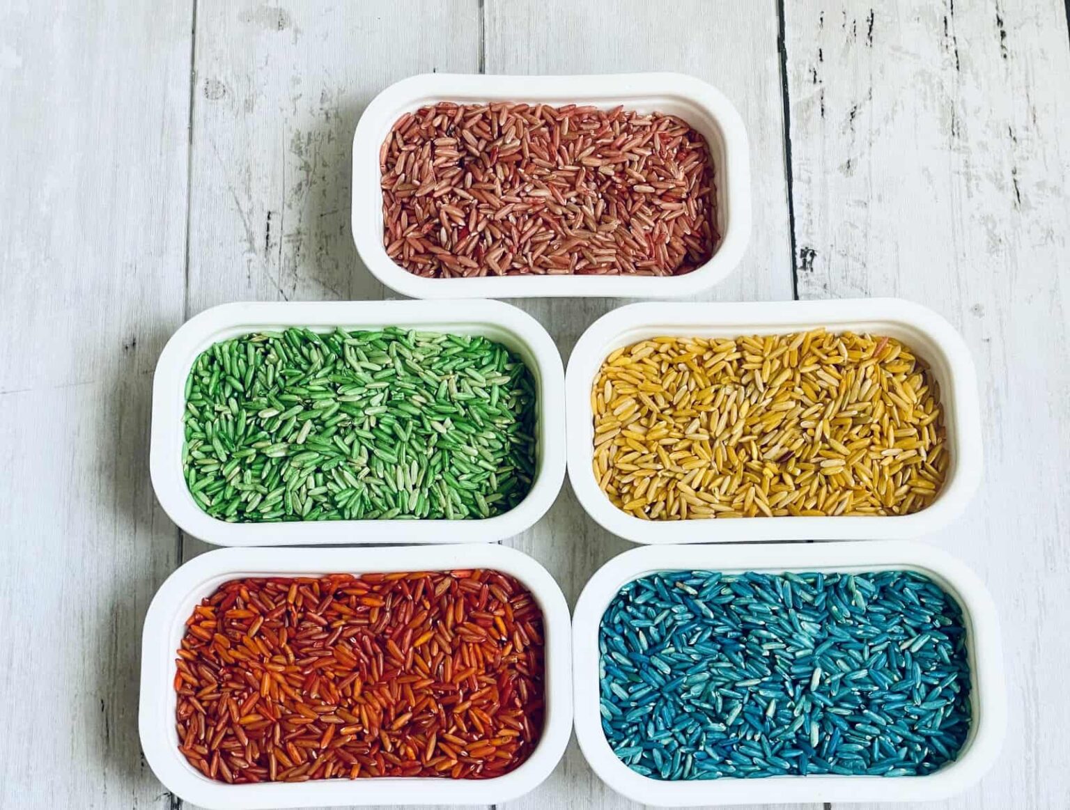 How to Dye Rice (Rainbow Rice Sensory Activity)