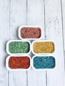 How to Dye Rice (Rainbow Rice Sensory Activity)