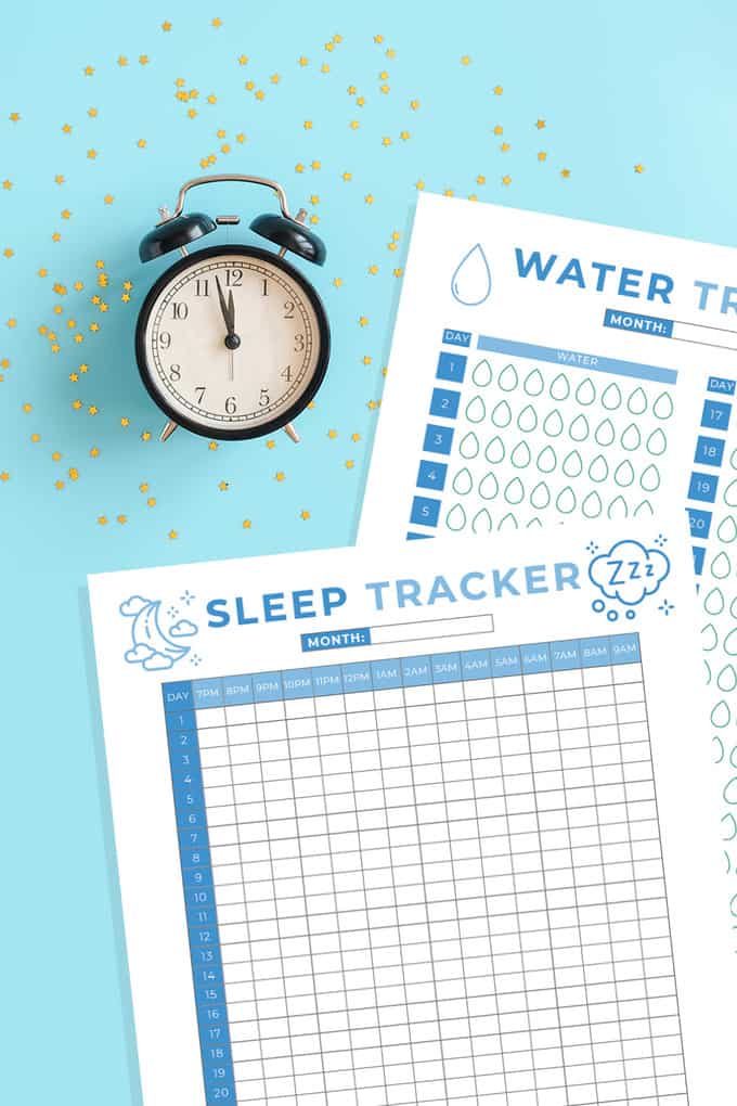 Free PDF: Daily Sleep And Water Tracker For Kids